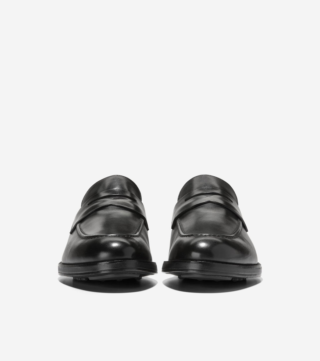 Men's Ledley Grand Penny Loafers in Black | Cole Haan