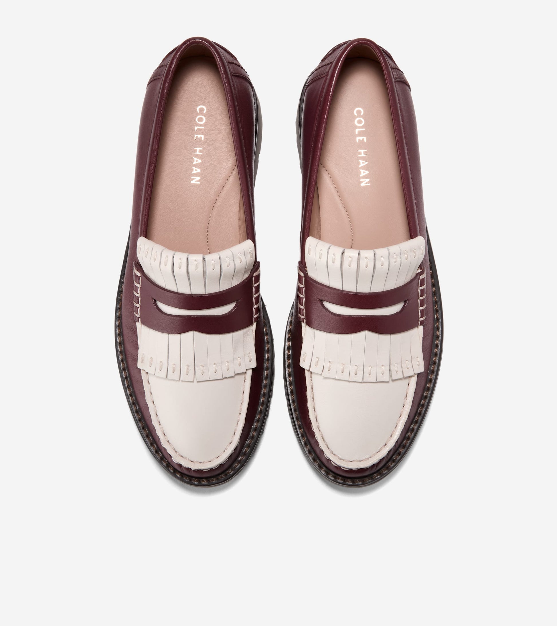 Women's Treena Lug Kiltie Loafers in Red | Cole Haan